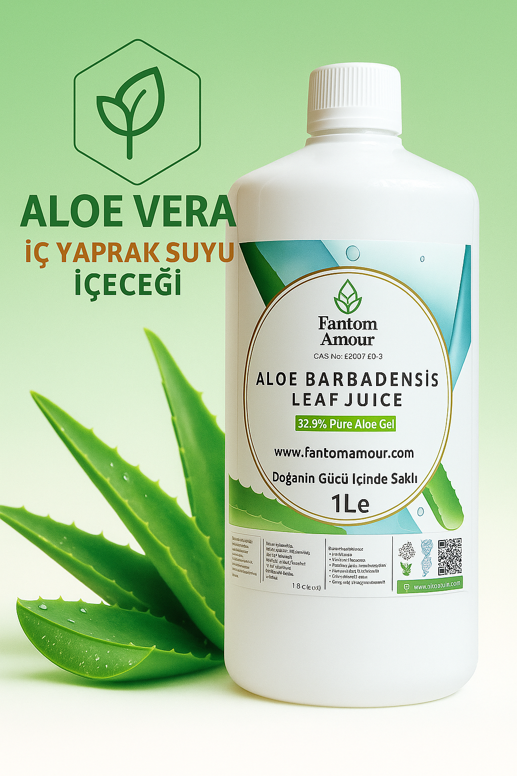 Aloe Vera İç yaprak Saf Özsuyu %99,8 saflıkta – Fantom Amour